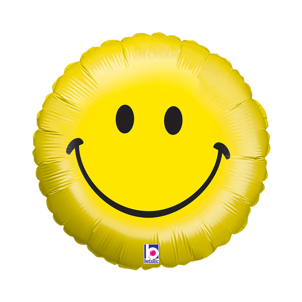 Holographic Yellow Smiley Face – Inflate Balloons