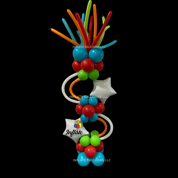 Curvy Firework - Balloon Column – Inflate Balloons