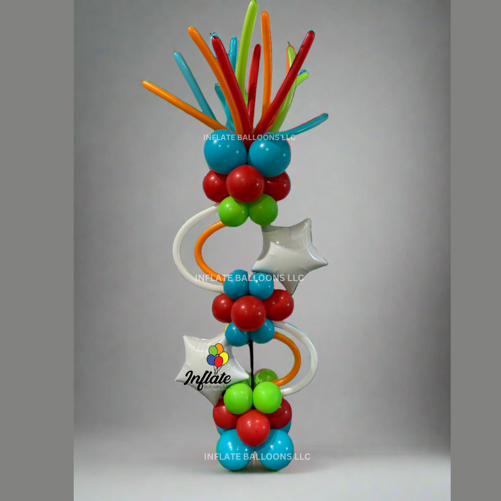 Curvy Firework - Balloon Column – Inflate Balloons