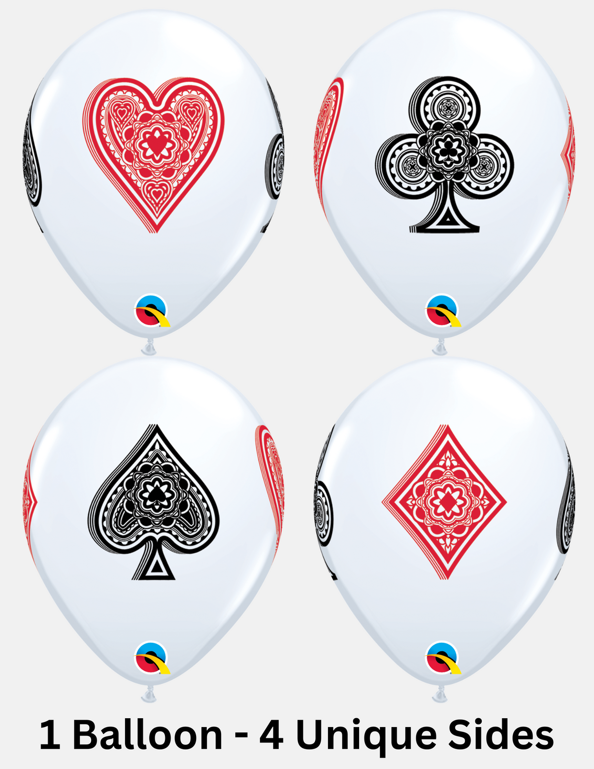 11" Latex - Card Suits – Inflate Balloons