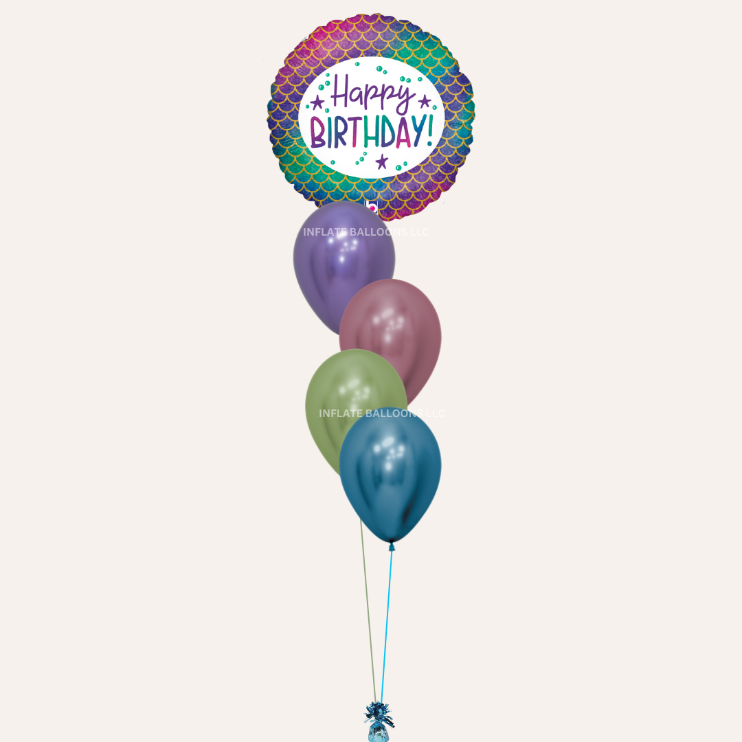 Glitter Mermaid - Bouquet – Inflate Balloons