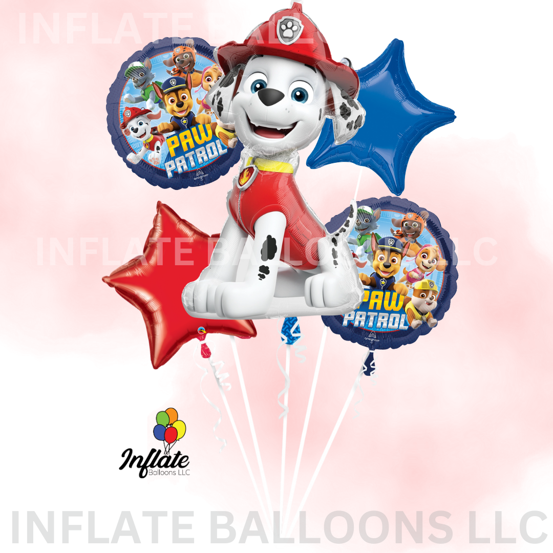 Paw Patrol Marshall Foil Balloon Bouquet Bundle – Inflate Balloons