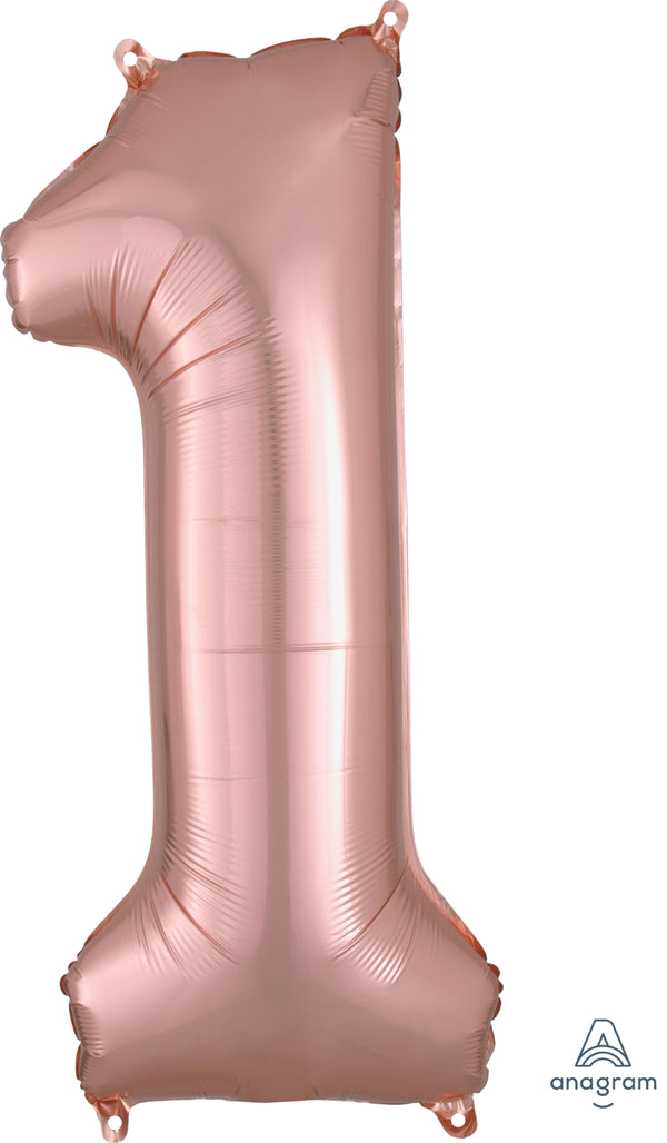 26" Midsize Rose Gold Numbers – Inflate Balloons