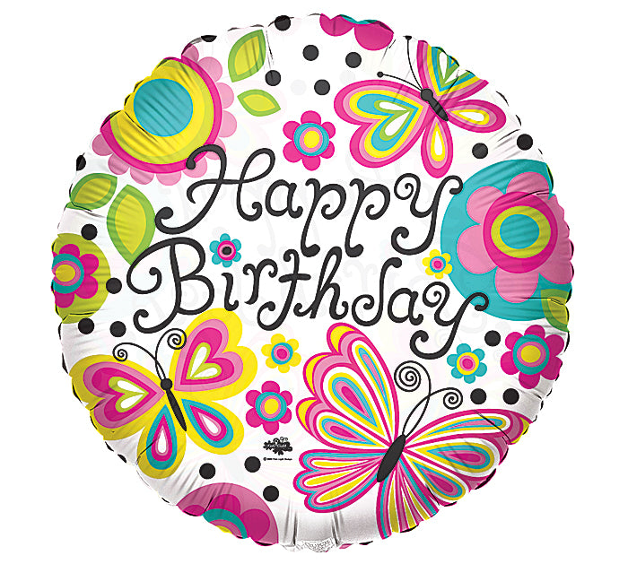 HBD Whimsy Butterflies – Inflate Balloons